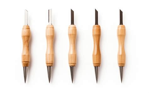 Premium Ai Image Assorted Chisel Tools Arrangement On White Background