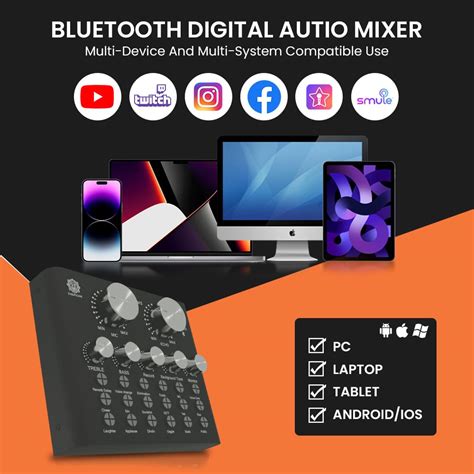 Digimore D 230 Portable Audio Mixer Interface Bluetooth V8 Live Sound Card For Live Streaming