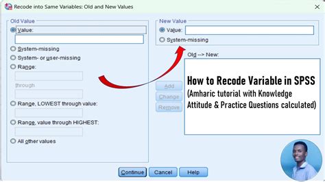Recoding Variable In Spss Explained With Kap Example Amharic Tutorial Youtube