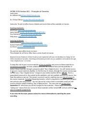 MCDB 2150 Syllabus Fall 2020 Final Docx MCDB 2150 Section 001 Principles Of Genetics