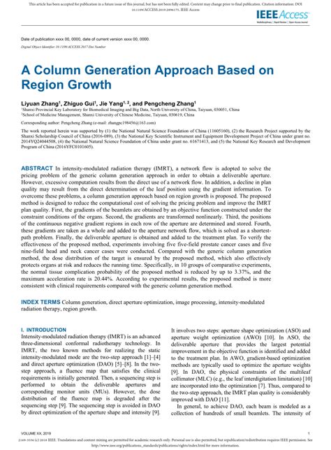 pdf a column generation approach based on region growth