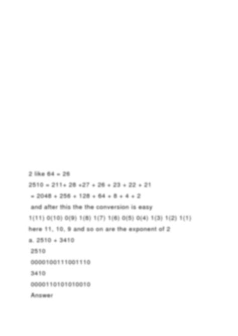 solution 9 convert each of the decimal value to 16 bit binary value