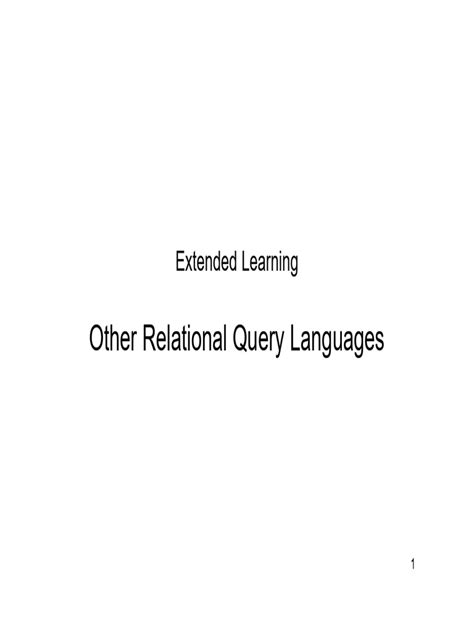 L Other Relational Query Languages Pdf Relational Model Data