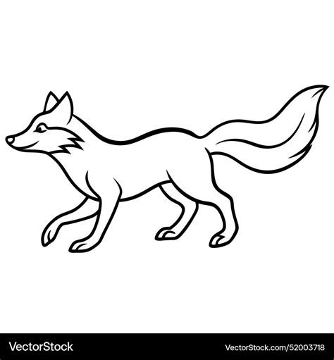 Cross Fox Runs Icon Royalty Free Vector Image Vectorstock