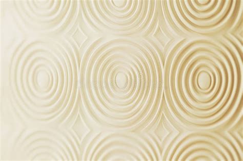 Generative Ai Image Of Light Beige Geometric Circle Round Pattern Wall Background Stock