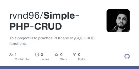 Github Rvnd Simple Php Crud This Project Is To Practice Php And Mysql Crud Functions