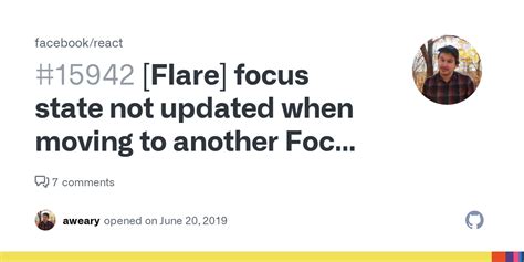 Flare Focus State Not Updated When Moving To Another Focus Target