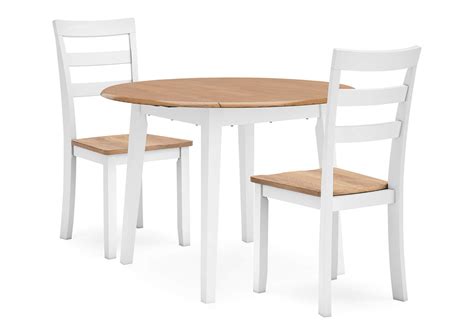 Gesthaven Round Extendable Dining Table And 2 Chairs