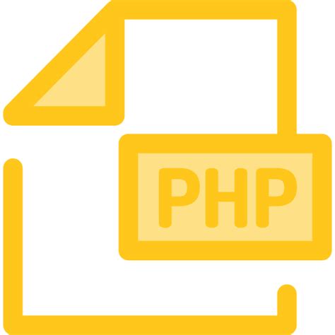 Php Monochrome Yellow Icon Php Monochrome Yellow Icon