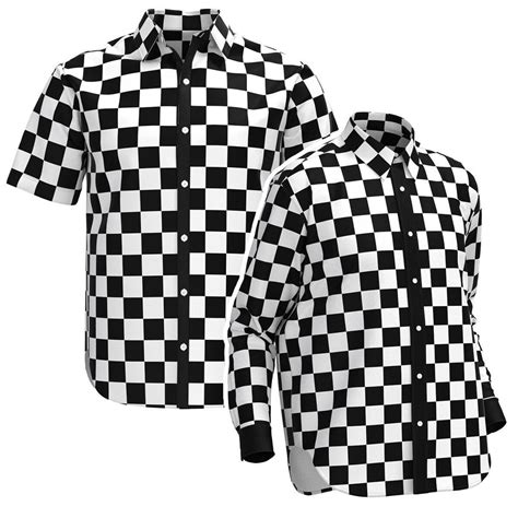 Black White Checkered Checker Box Check Geometric Pattern Men Women
