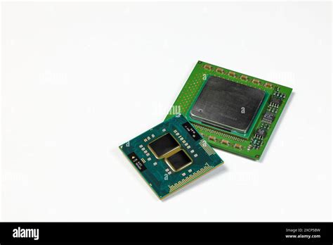 Close Up Of High Performance CPU Or Central Processor Unit Or Computer Processor Isolated On