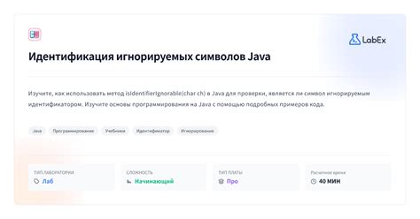 Учебники по программированию на Java Игнорирование идентификаторов