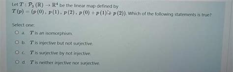 Solved Let T P R R Be The Linear Map Defined By Chegg