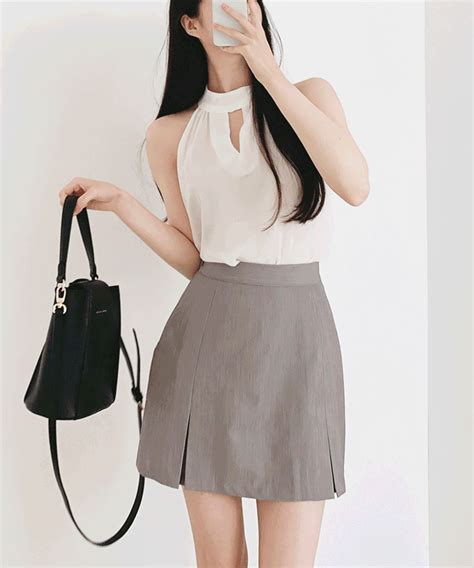 앞트임 민소매 홀너넥 블라우스 3color 어깨트임 오프숄더 나시블라우스 정장나시 정장블라우스 오피스룩 결혼식 하객룩 하객블라우스