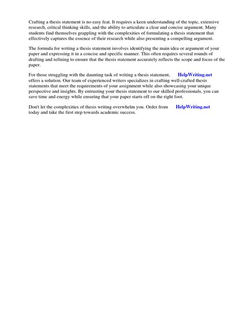 What Is The Formula For Writing A Thesis Statement Pdf Essays Thesis