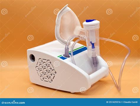 Medical Nebulizer For The Treatment Of Bronchitis Camera Agains Stock
