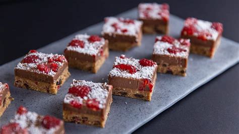 Raspberry Coconut Chocolate Slice Recipe Sbs Food
