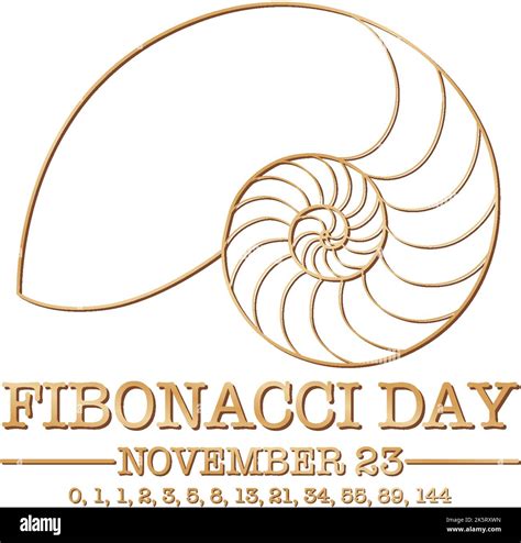 Fibonacci Day Poster Design Illustration Stock Vector Image And Art Alamy