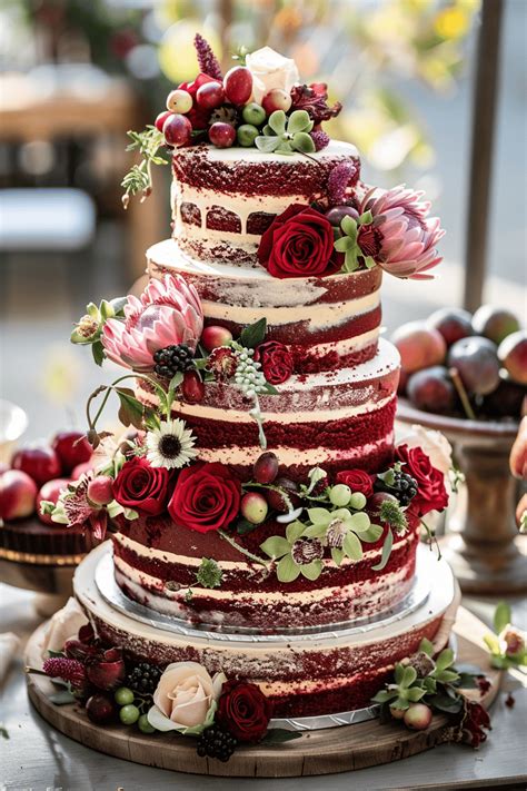 35 Creative Naked Wedding Cake Ideas You Will Love Wedding Cakes