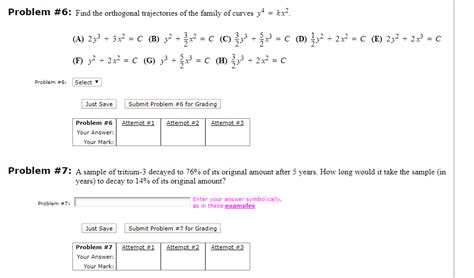 Solved Problem 6 Find The Orthogonal Trajectories Of The