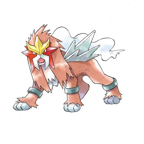 Hi Res Pokémon Art Posts Tagged Ken Sugimori Pokemon Entei Pokemon