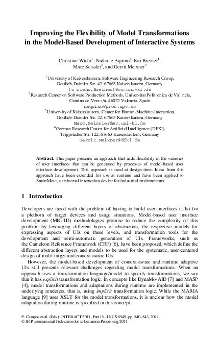 pdf improving the flexibility of model transformations in the model