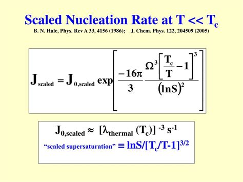 Ppt Computer Simulations Scaling And The Prediction Of Nucleation