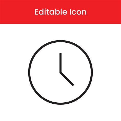 Clock Icon Clock Outline Icon Clock Vector Icon 24812458 Vector Art At Vecteezy