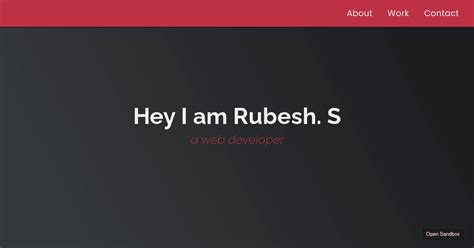 Rubesh Codesandbox