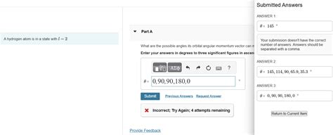 Solved Submitted AnswersANSWER 1:What are the possible | Chegg.com
