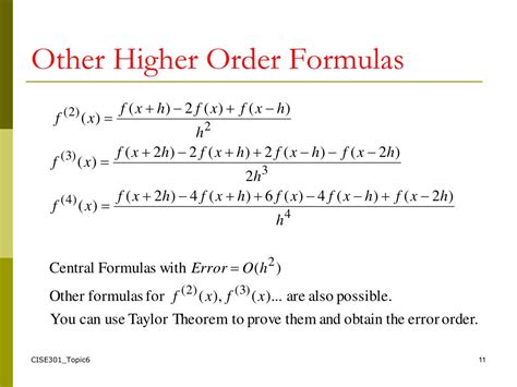 Ppt Se301 Numerical Methods Topic 6 Numerical Differentiation