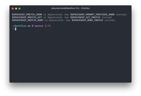 a big update of spaceship zsh theme spaceship
