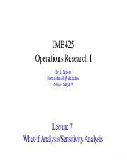 Sensitivity Analysis In Operations Research Practical Course Hero