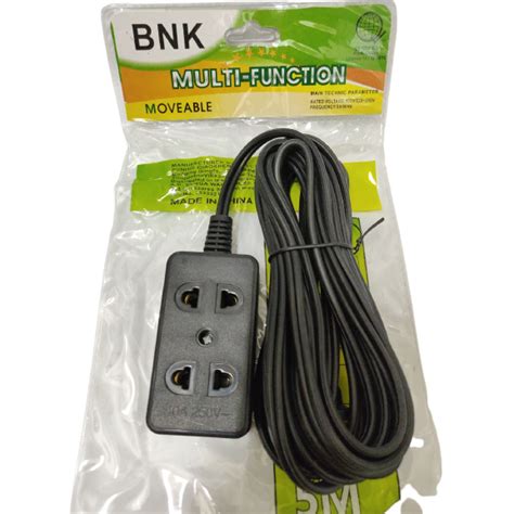 Power Socket Black Extension Bnk Moveable Multi Function 5m 2gang 3gang 4gang Black