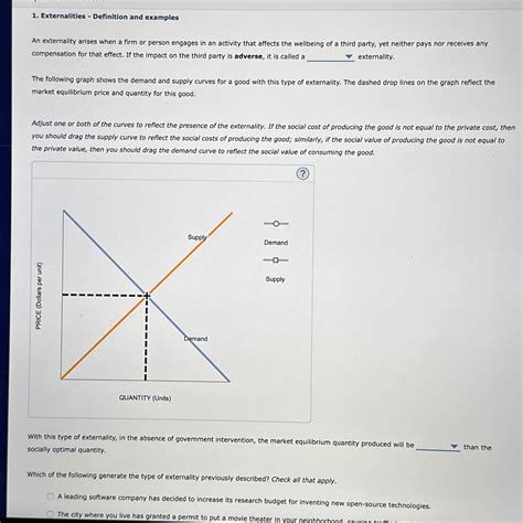 Solved Externalities ﻿definition And Examplesan