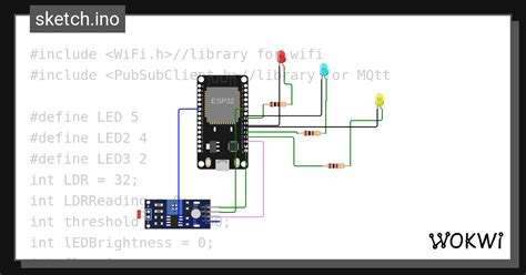 Street Light Wokwi Esp32 Stm32 Arduino Simulator