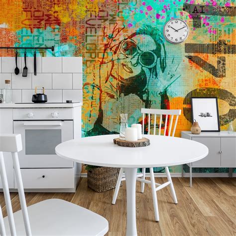 Street Art Girl Wallpaper Happywall