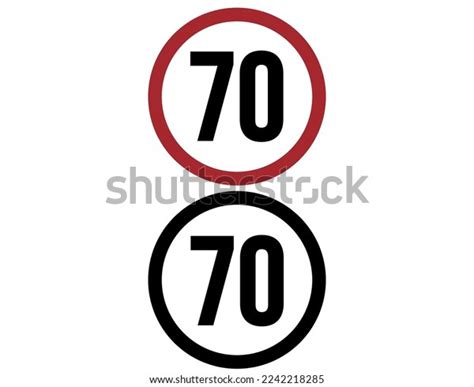 Mph Speed Limit Icon Traffic Stock Vector Royalty Free Shutterstock