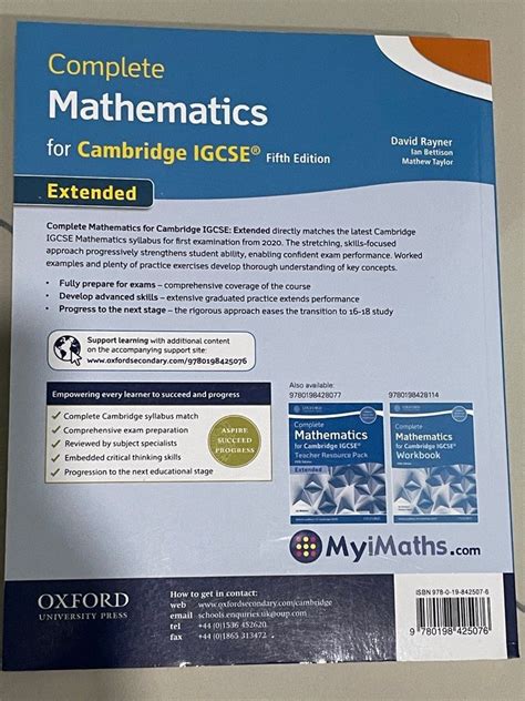 Complete Mathematics For Cambridge Igcse Fifth Edition Hobbies Toys Books Magazines
