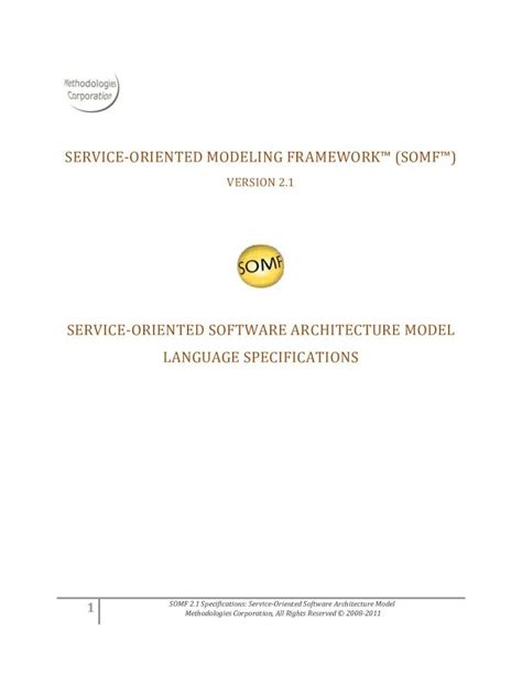 Pdf Service Oriented Modeling Framework Somf 21 Conceptual