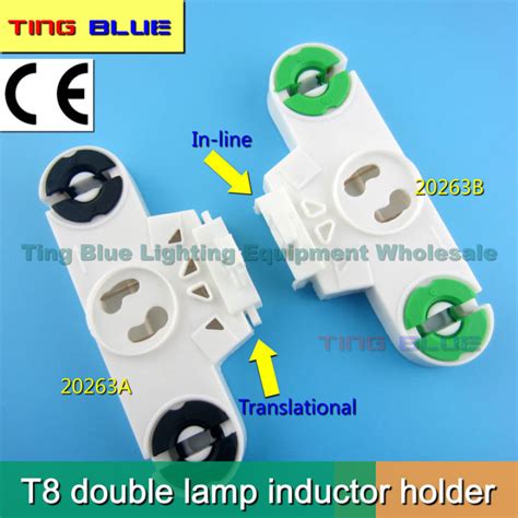 【4 10pcs】t8 G13 Double Lamp Socket Fluorescent Lamp Holder Inductive Double Tube Holder