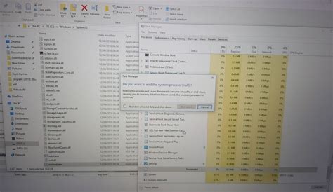 Windows 10 Svchostexe Suspended Returns Null When Trying To End