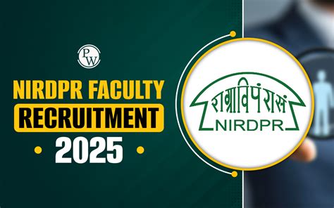Nirdpr Faculty Recruitment 2025 Eligibility Vacancy Salary
