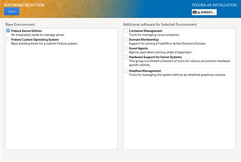 Fedora 40 Install Server World