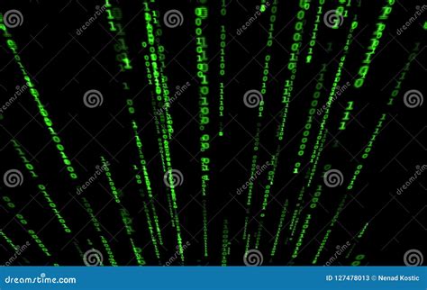 Computer Code Falling Matrix Style Stock Illustration Illustration Of Electronic Encryption