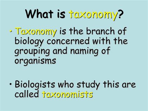 Ppt Taxonomy Powerpoint Presentation Free Download Id1699892