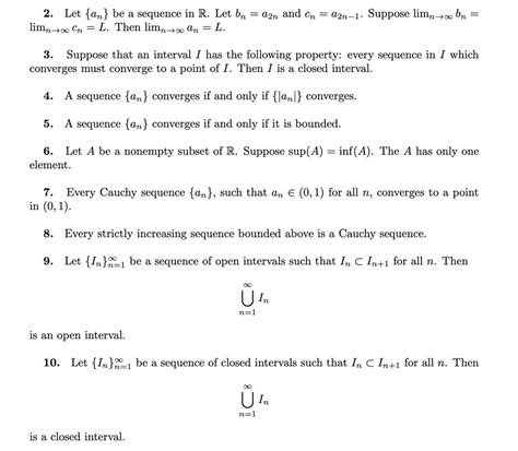 solved 2 let {an} be a sequence in r let bn a2n and cn