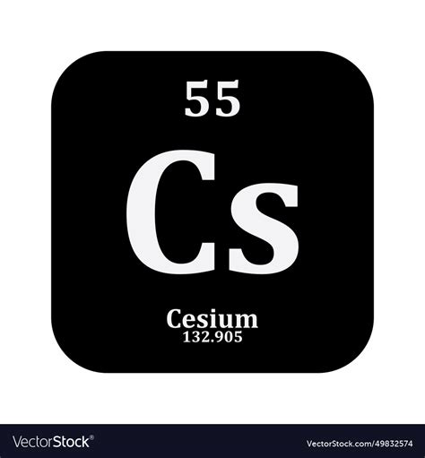 Cesium Chemistry Icon Royalty Free Vector Image Cesium Chemistry Icon Royalty Free Vector Image