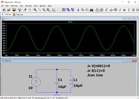 Ltspice Transient Simulation Of Lc Circuit Electrical Engineering