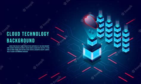 premium vector cloud data storage 3d isometric cloud technology concept